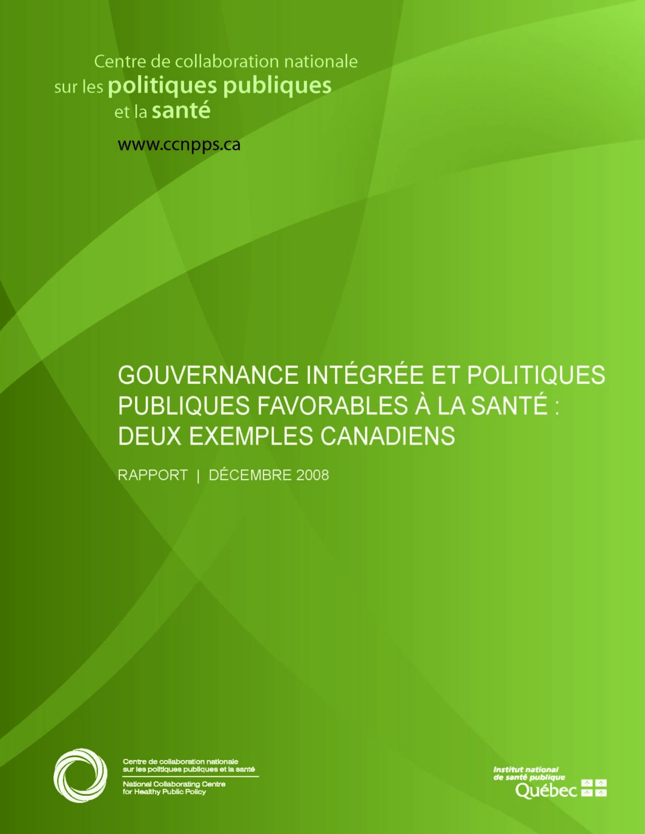 Gouvernance intégrée et politiques publiques favorables à la santé ...