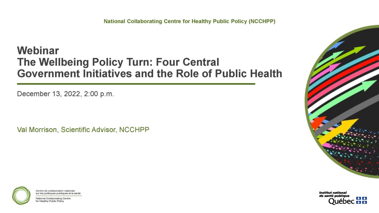 Webinar – The Wellbeing Policy Turn: Four Central Government ...