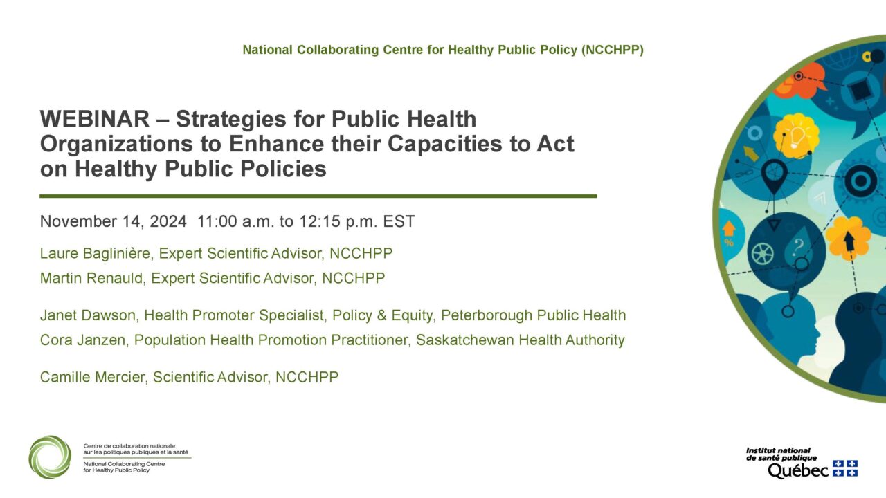 Webinar – Strategies for Public Health Organizations to Enhance Their ...